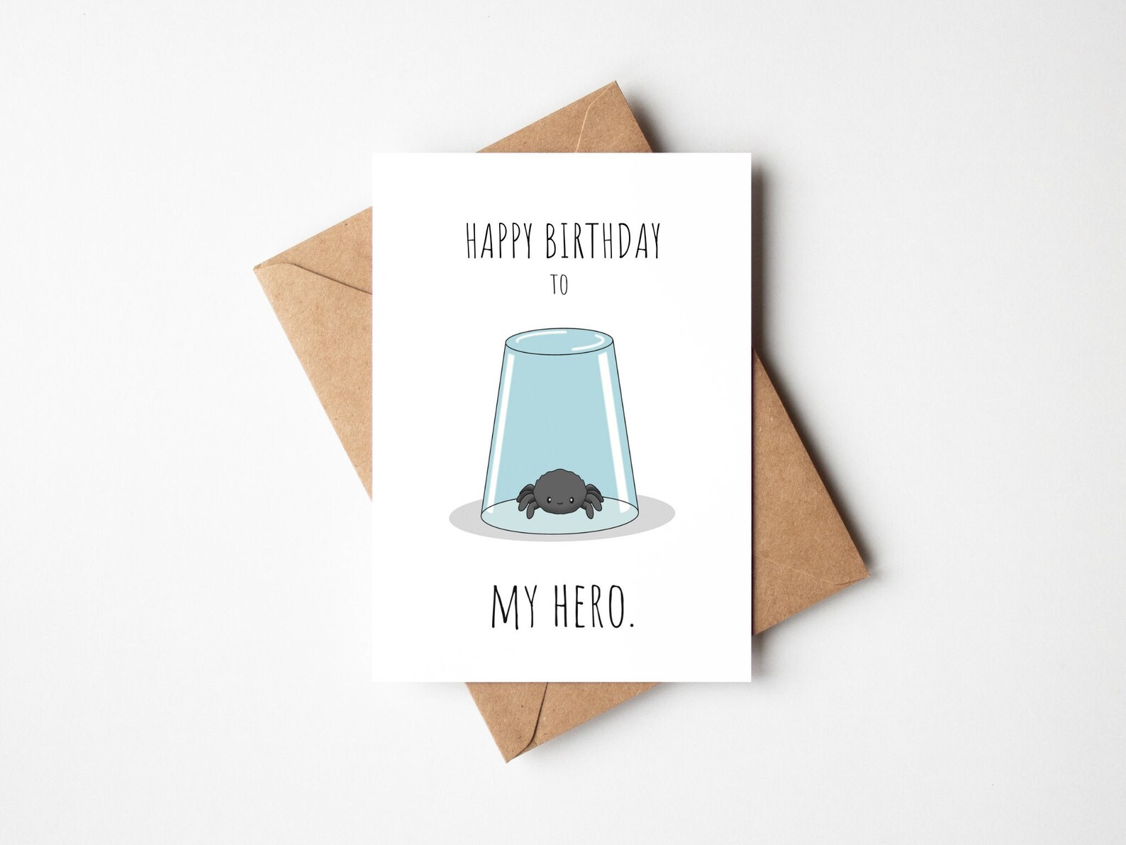 Happy Birthday to My Hero, Birthday Dad Card, Spider-catching Hero Card ...