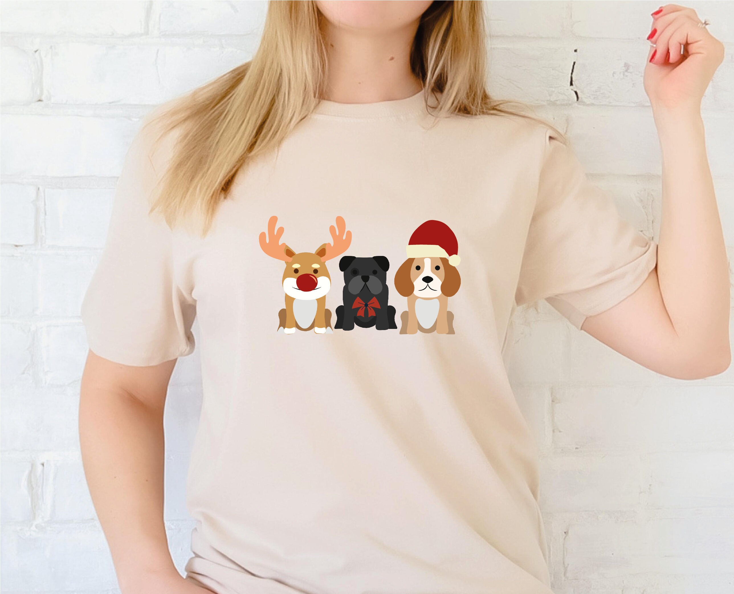 Dog Christmas Tshirt, Cute Dog Xmas Shirt, Funny Dog Xmas Tshirt, Dog ...