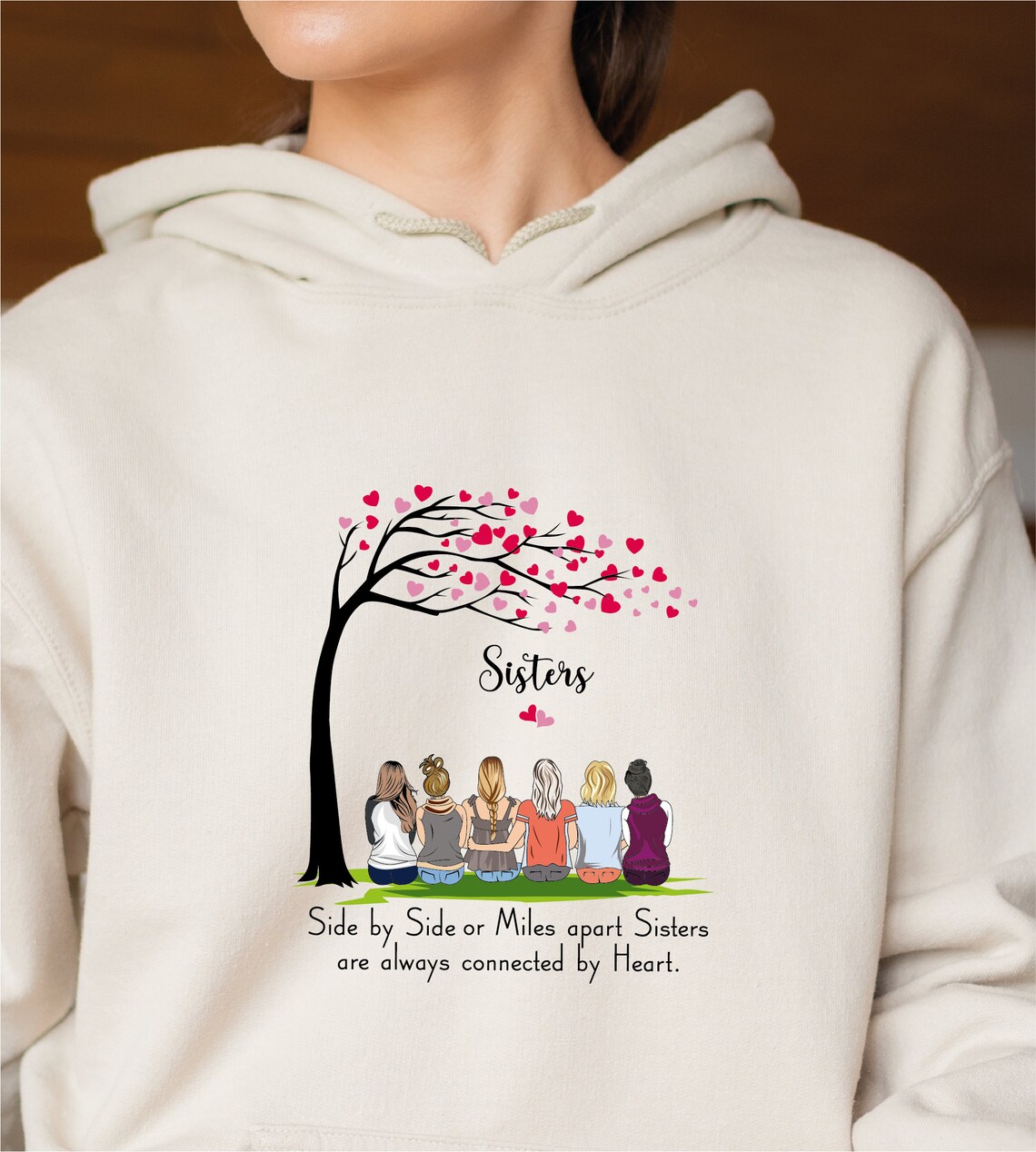 Personalised Sisters Aunties Hoodies, Sisterhood Gift Jumper, Christmas ...