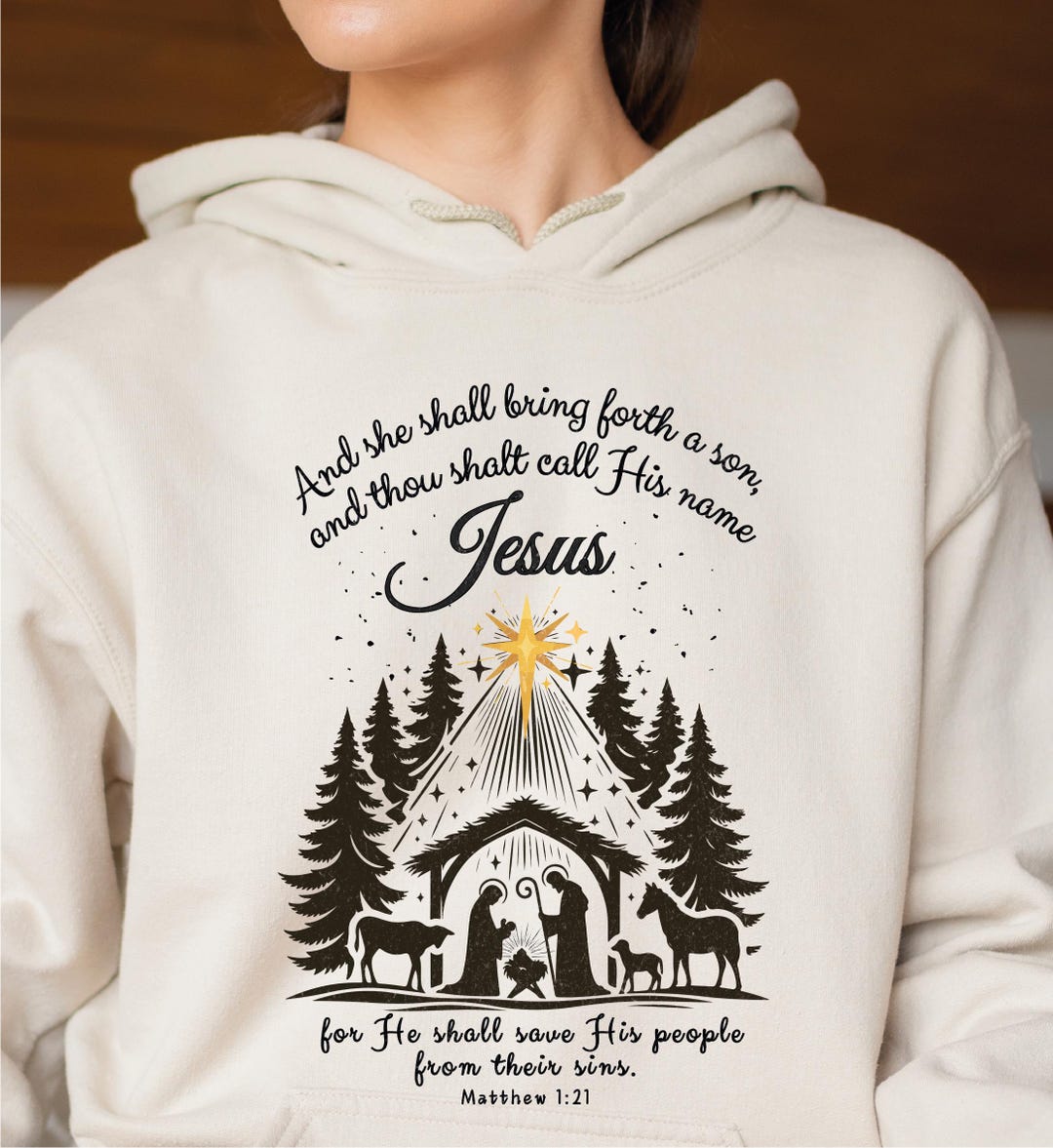 Nativity Hoodie, Christmas Nativity, Christmas Hoodie, Jesus Hoodie ...