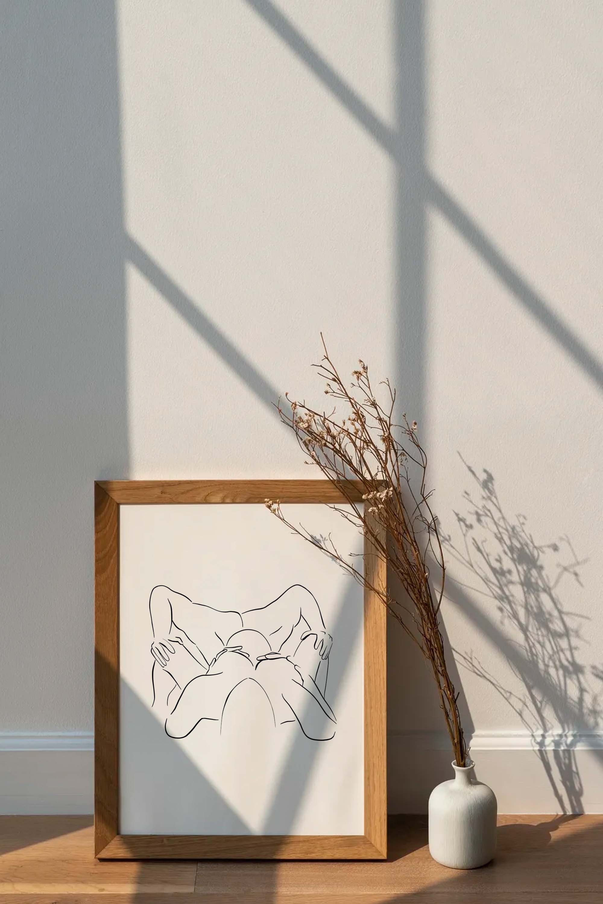 Erotischer Akt Sinnliche Wandkunst Akt Zeichnung Sexy - Etsy.de