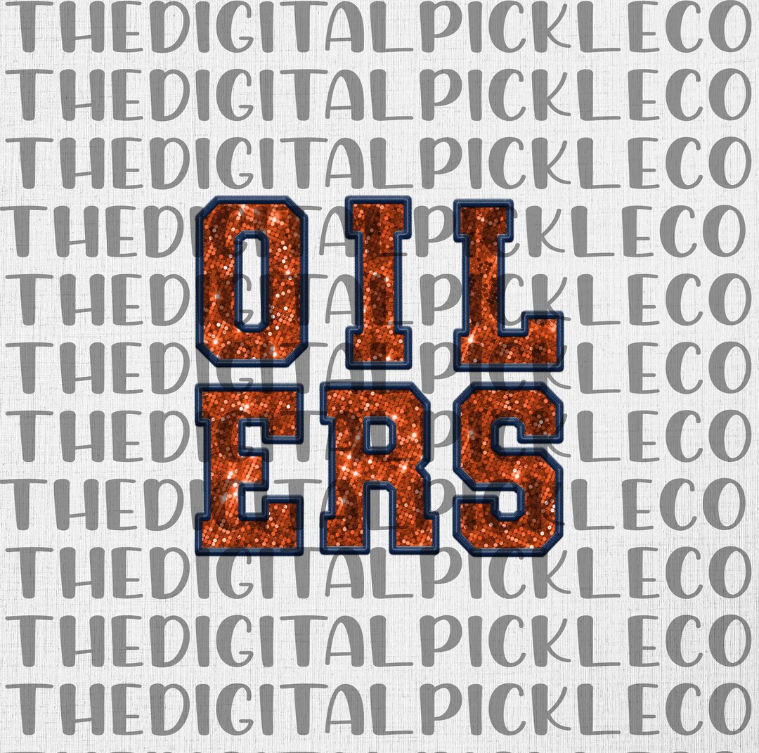 Oilers Faux Embroidery Varsity |oil Country|orange|blue|oilers|hockey ...
