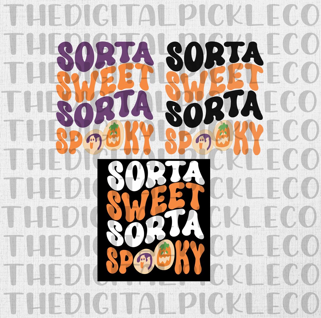 Sorta Sweet Sorta Spooky {3 Colour Variations} |spooky|halloween|retro ...