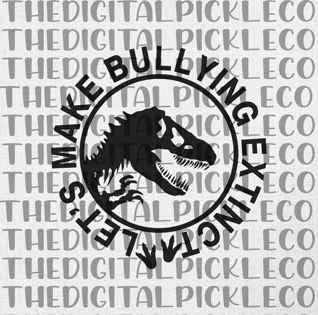 Make Bullying Extinct |pink Shirt Day| Anti Bully| PNG Clipart ...