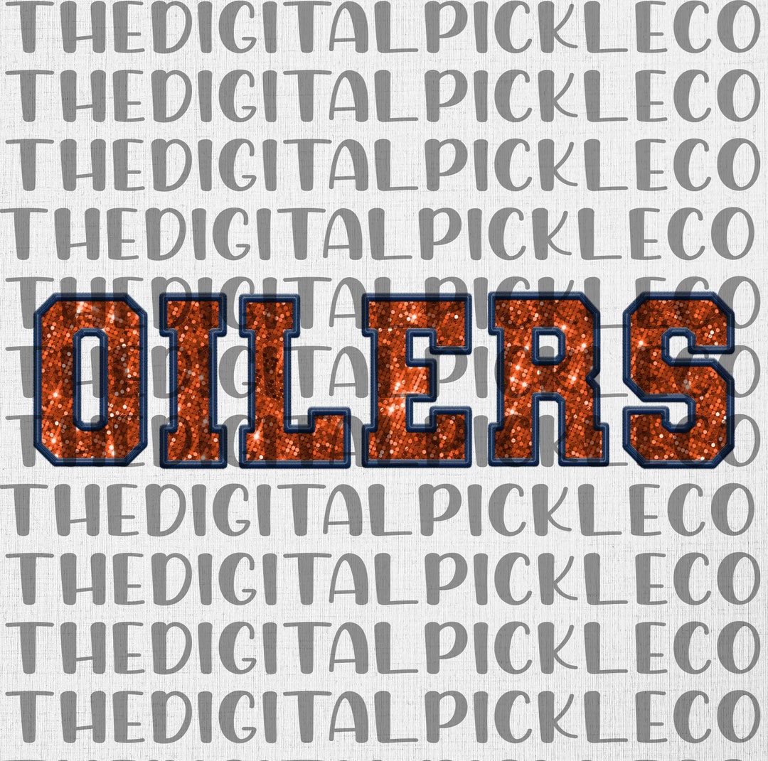 Oilers Faux Embroidery Varsity |oil Country|orange|blue|hockey|edmonton ...