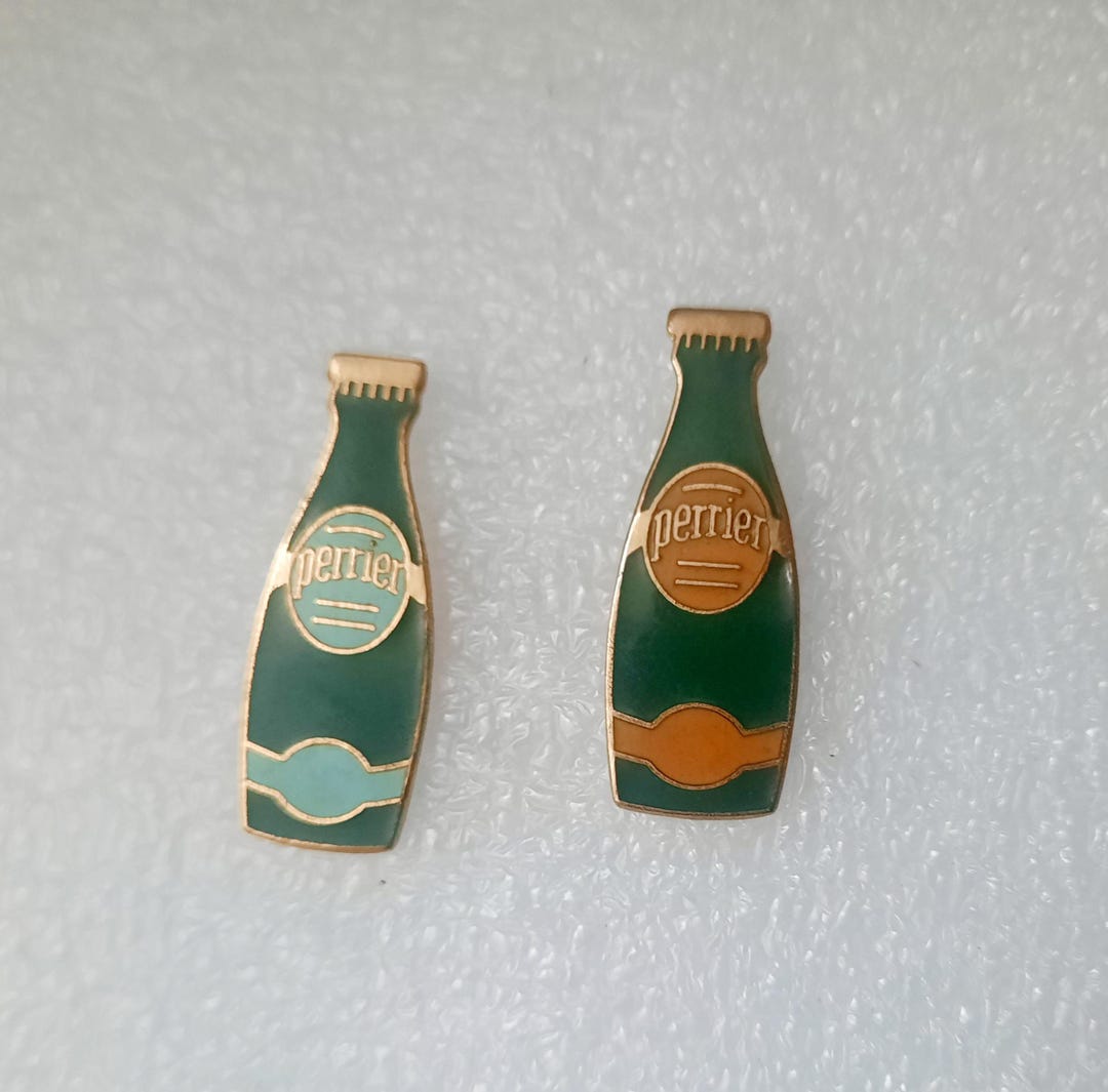 Set of 2 Vintage Pins From the 90s, Either Coca-cola or Perrier ...