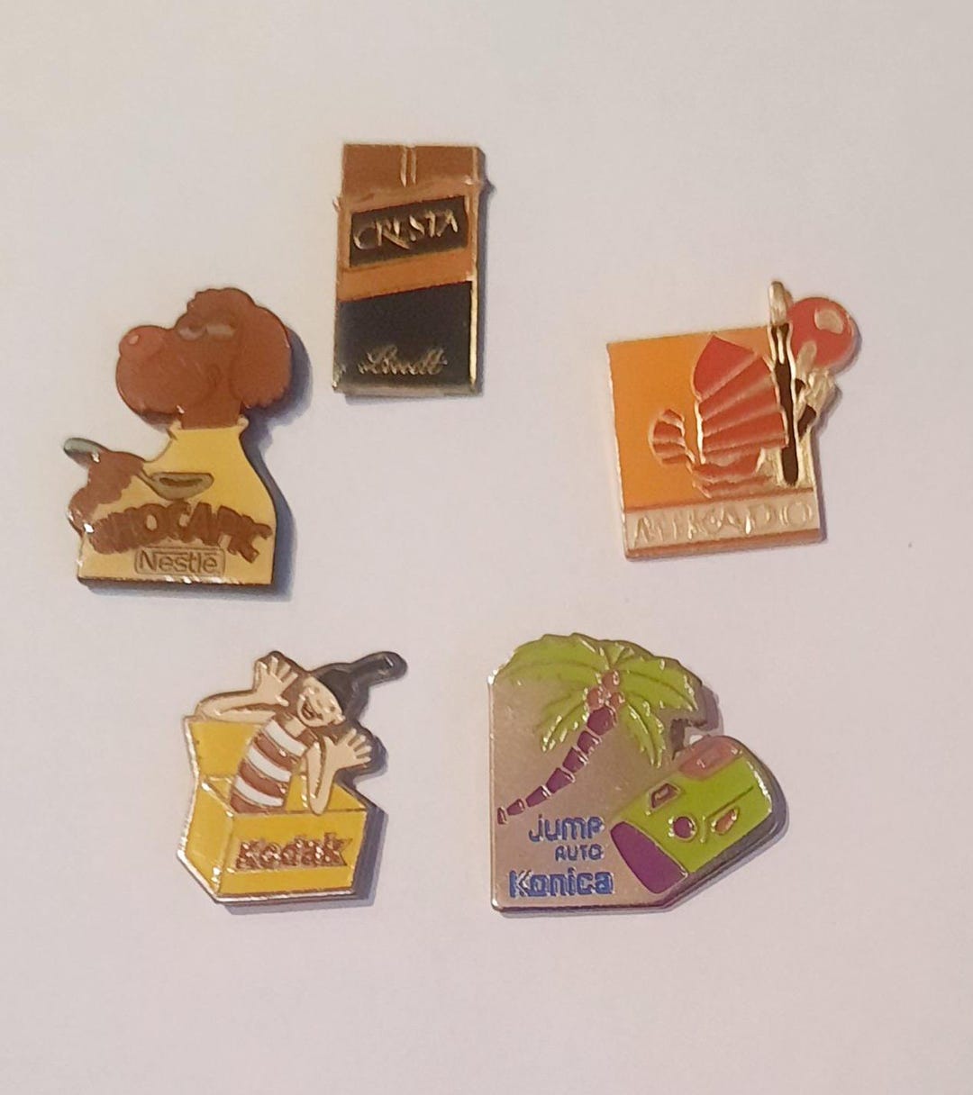 Vintage 80s Pin, Advertising Pin, Mikado, Cresta, Chocapic, Kodak, or ...