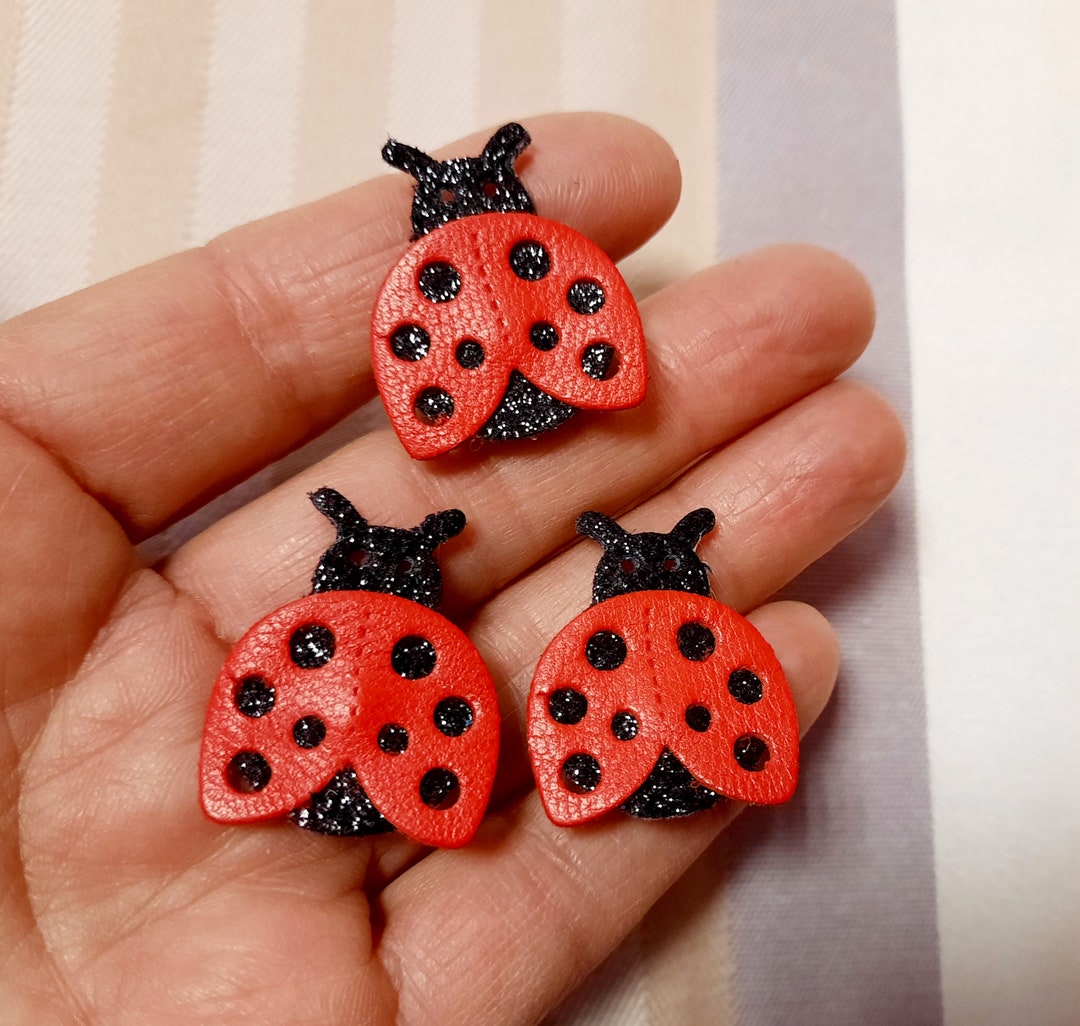 Repurposed Leather Ladybug Pin, Gift Idea, Handmade - Etsy