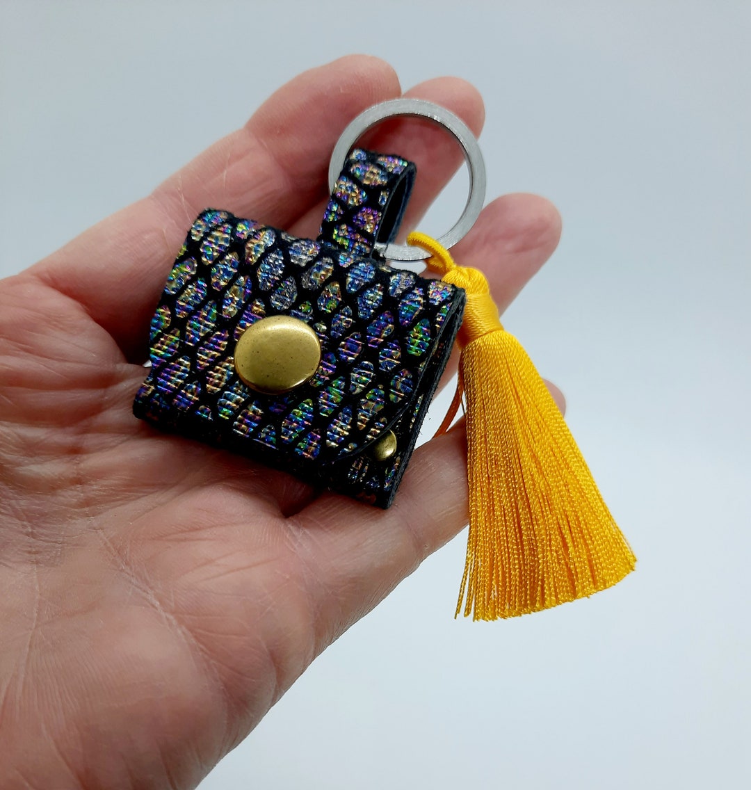 Leather Keychain, Mini Bag, Token Holder, Gift Idea, Handmade - Etsy