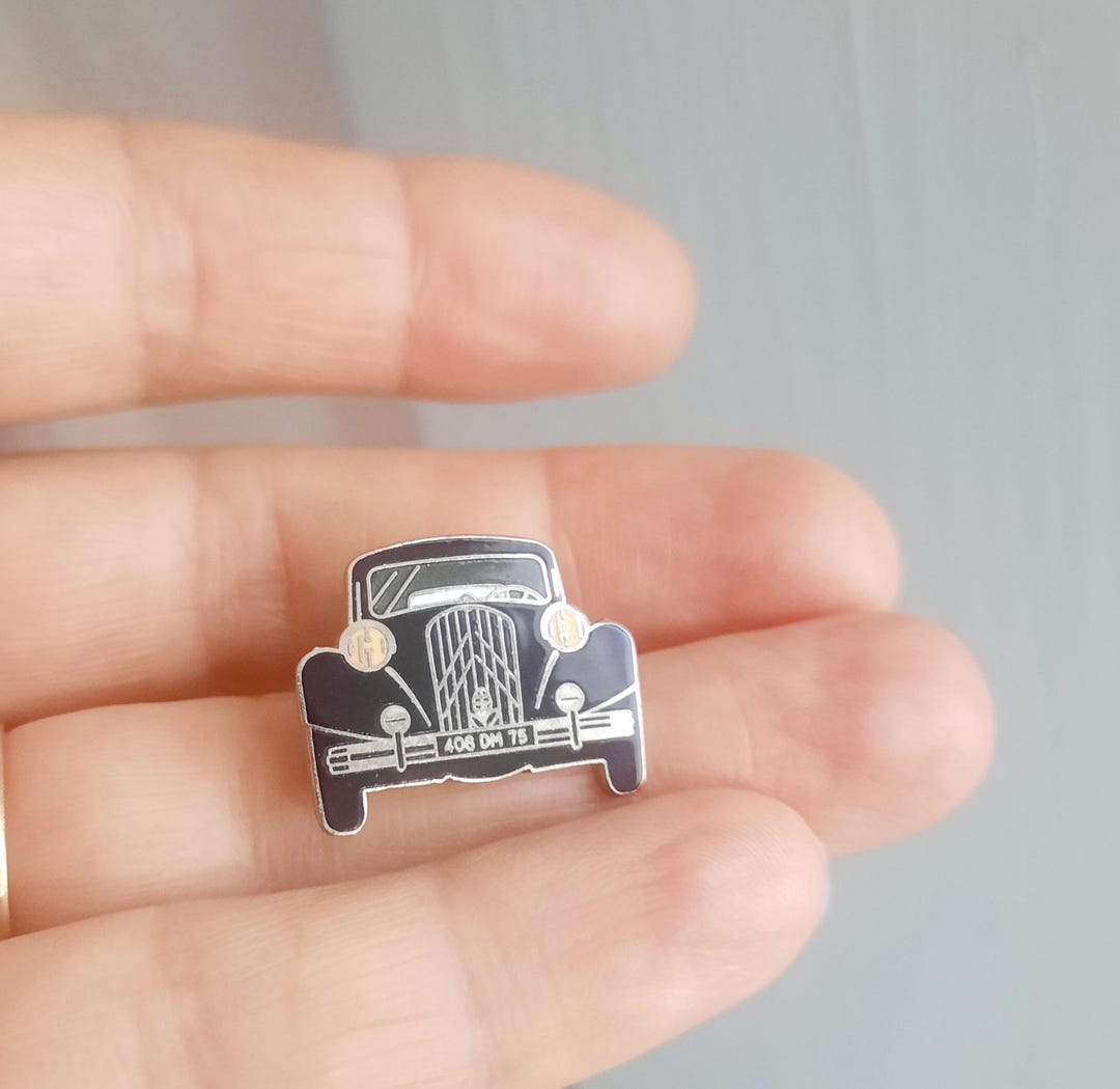 Vintage Car Pins, 1980s, Cadillac Pin, Yellow Taxi, Citroën Traction ...