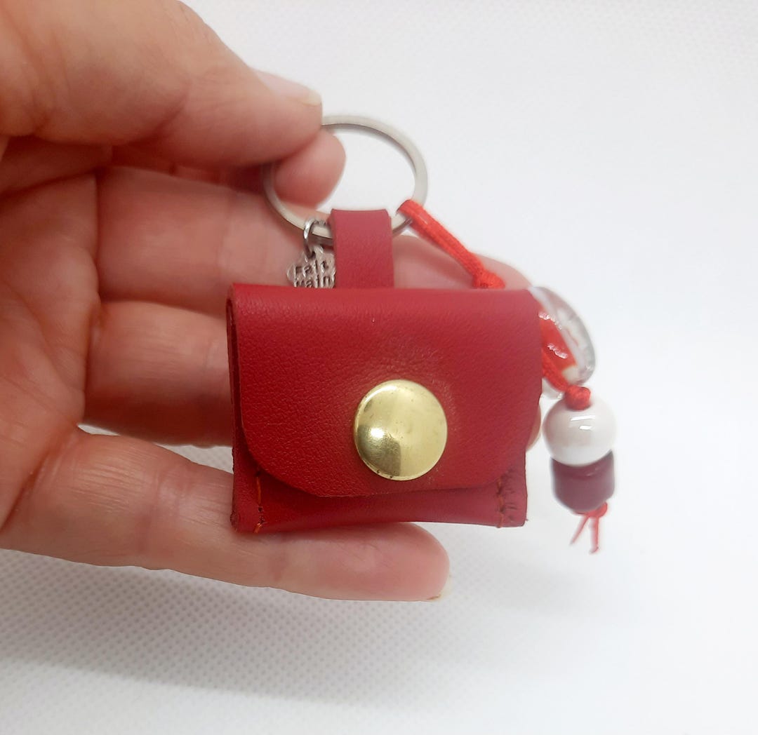 Leather Keychain, Mini Bag, Token Holder, Gift Idea, Handmade - Etsy