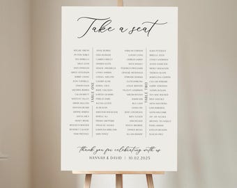 Minimalist Banquet Wedding Seating Plan, Long Seating Chart, Micro Wedding Table Plan, Banquet ...