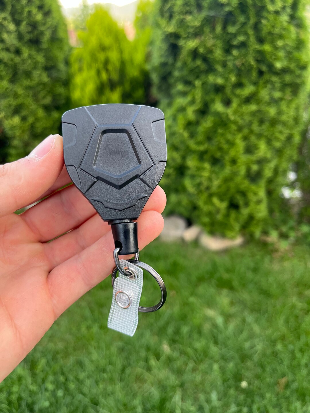 Premium Steel Wire Retractable Badge Reel Versatile Keychain Card ...