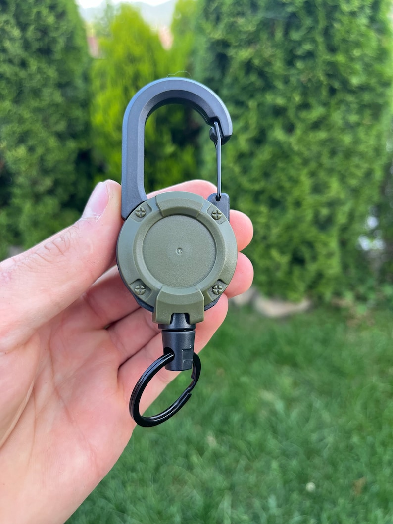 Rugged Steel Wire Badge Reel - Multi-use Keychain & Card Holder for All ...