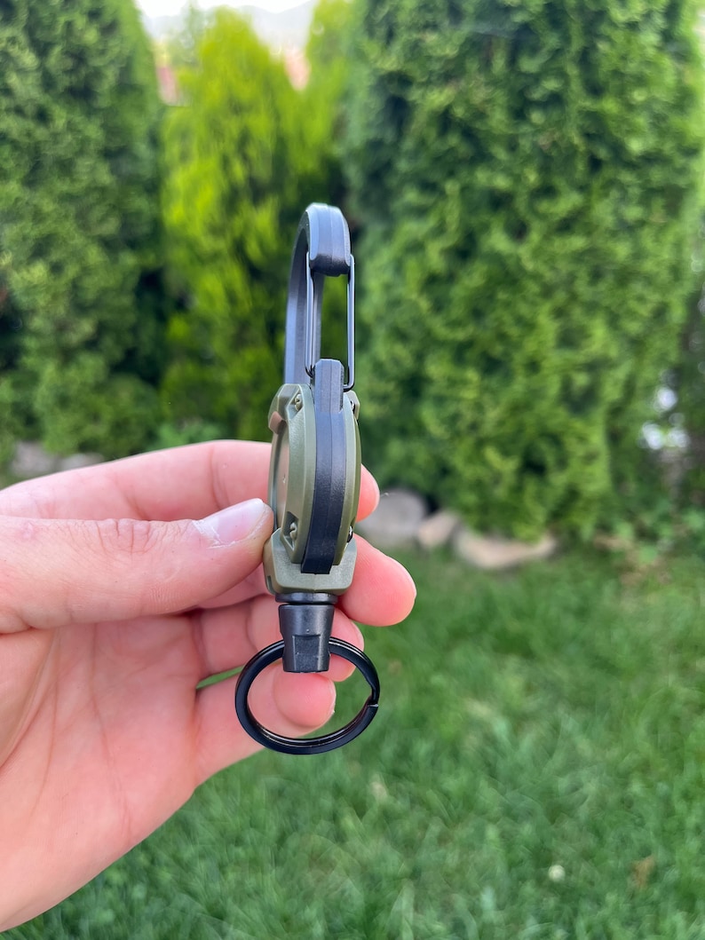 Rugged Steel Wire Badge Reel - Multi-use Keychain & Card Holder for All ...