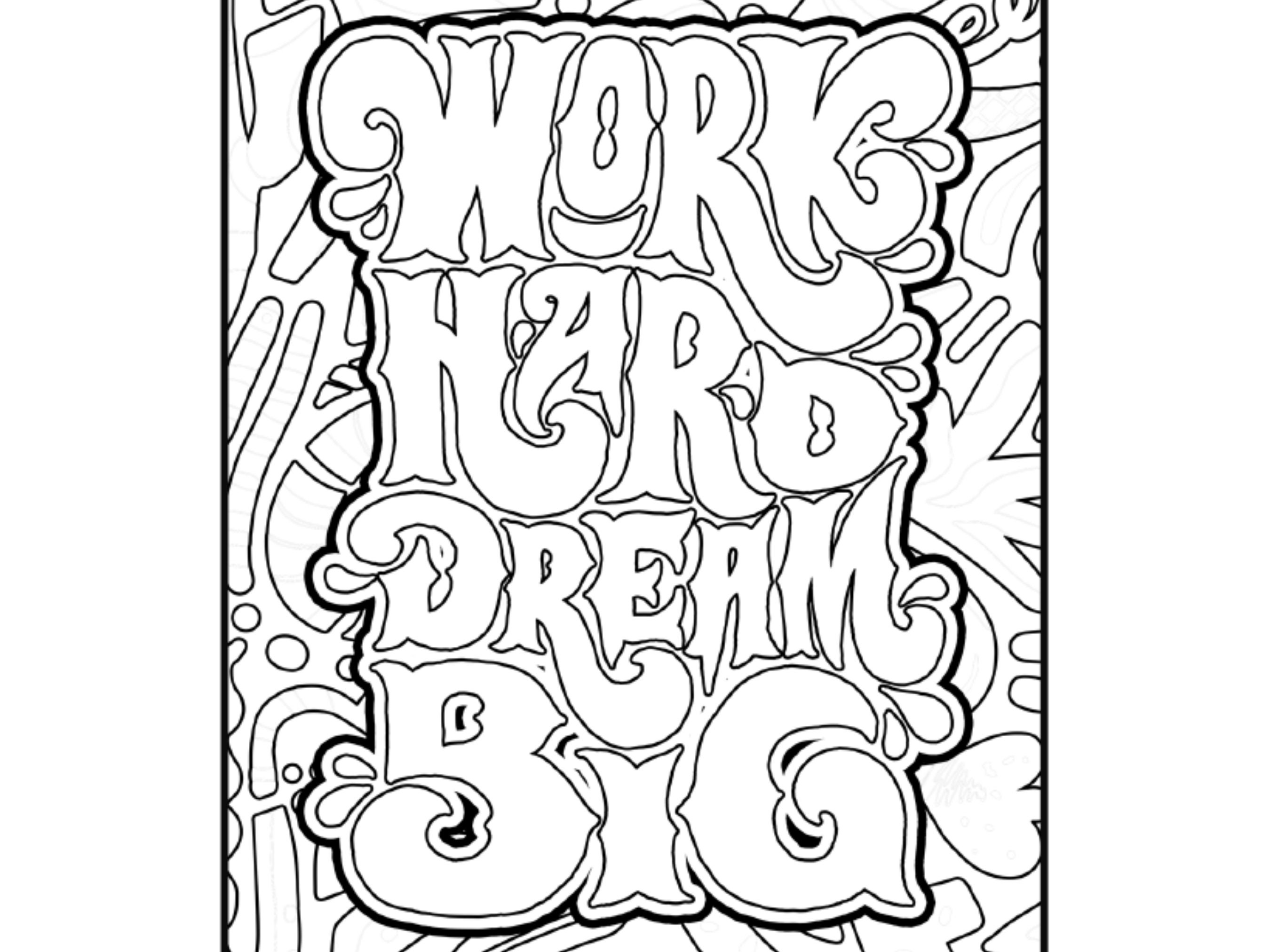 150 Motivation Digital Coloring Pages Bundle for Adults and Children - Etsy