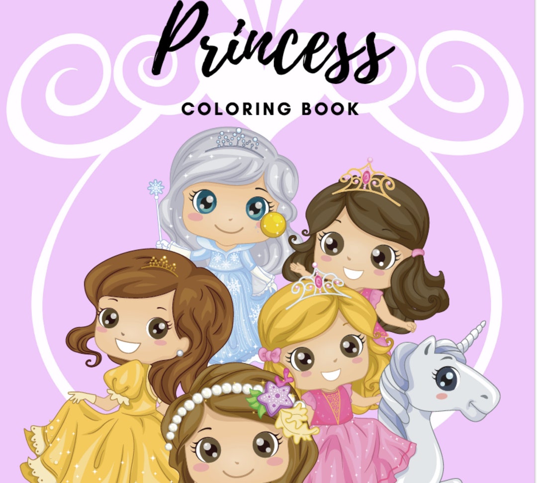 70 Page Bundle of Princess Coloring Pages for Kids. Digital - Etsy