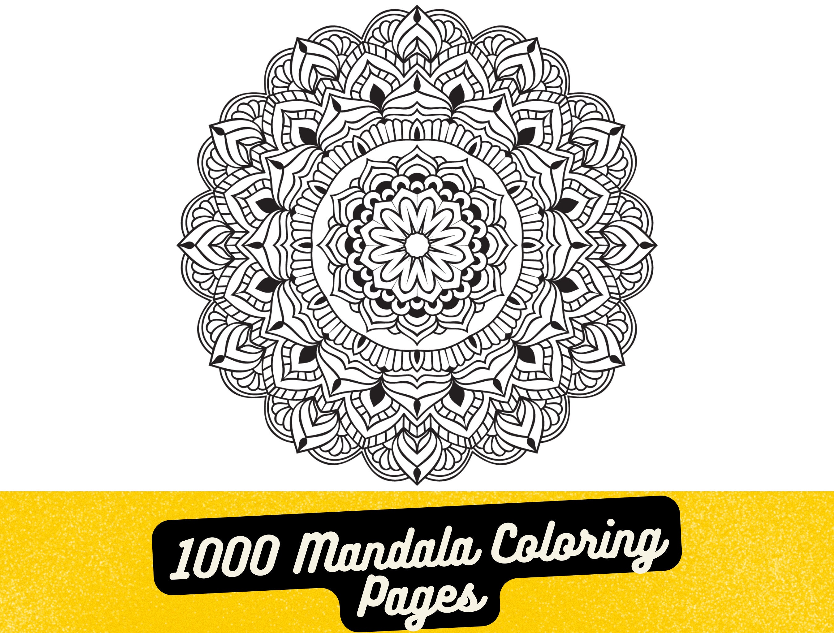 1000 Flower Mandala Coloring Page Bundle Instant Digital Download for ...