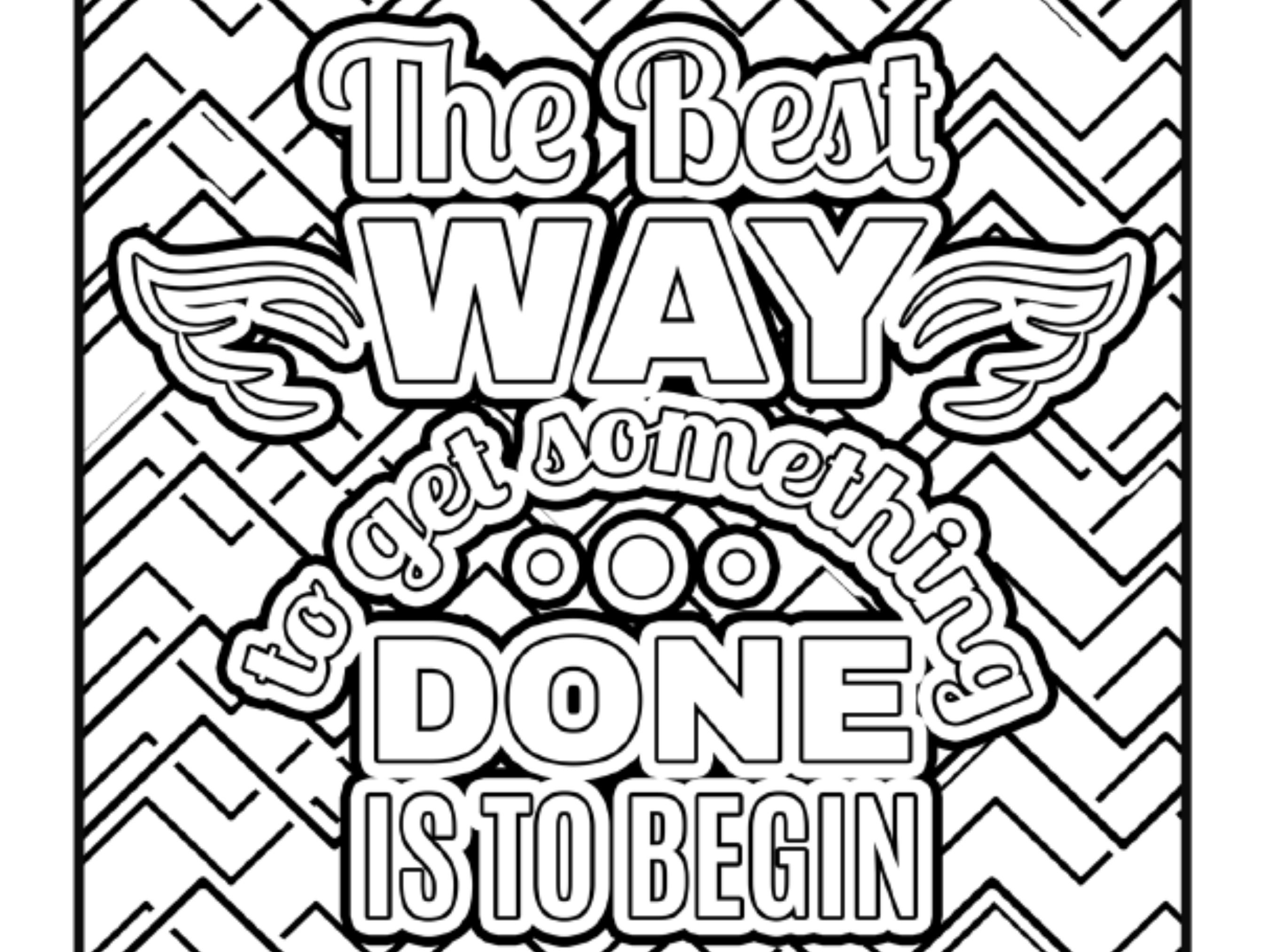 150 Motivation Digital Coloring Pages Bundle for Adults and Children - Etsy