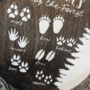 Round Animal Tracks of the Forest/animal Tracks Nursery/ Woodland ...