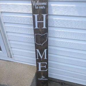 State Shape Sign/ohio State Porch Leaner/ Home Ohio/ Ohio Home/ Ohio ...