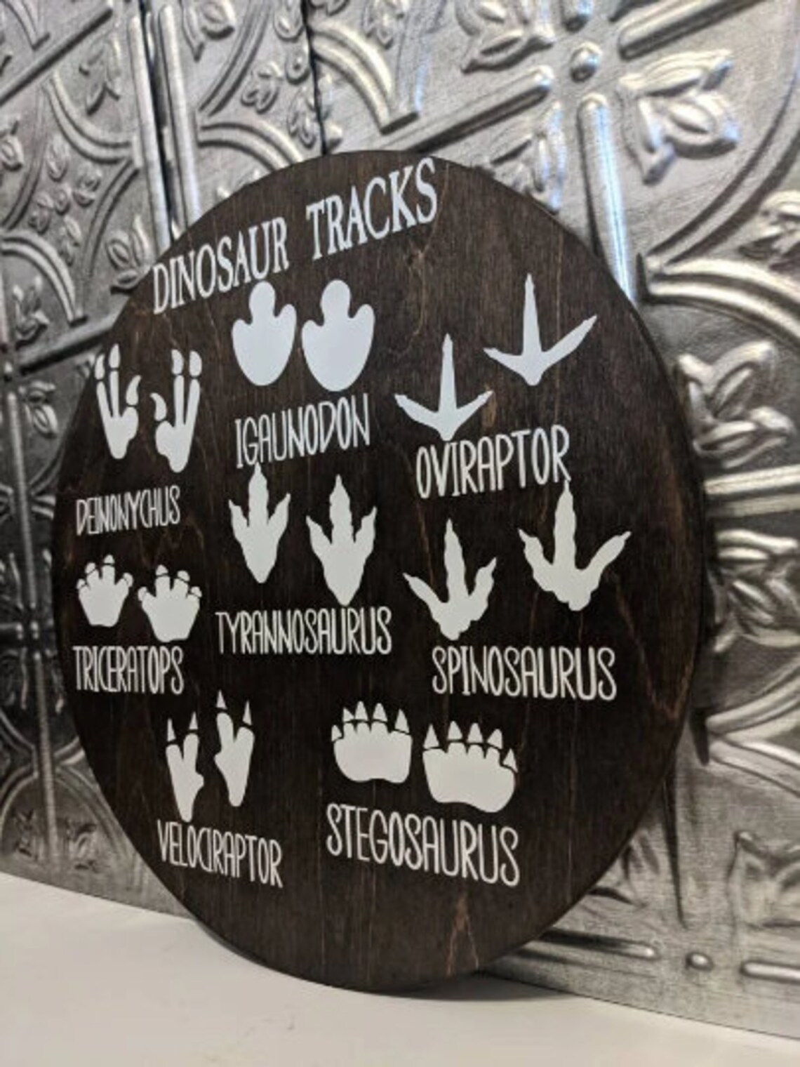 Dinosaur Tracks/ Dinosaur Tracks Sign /dino Decor/ Dinosaur Nursery ...