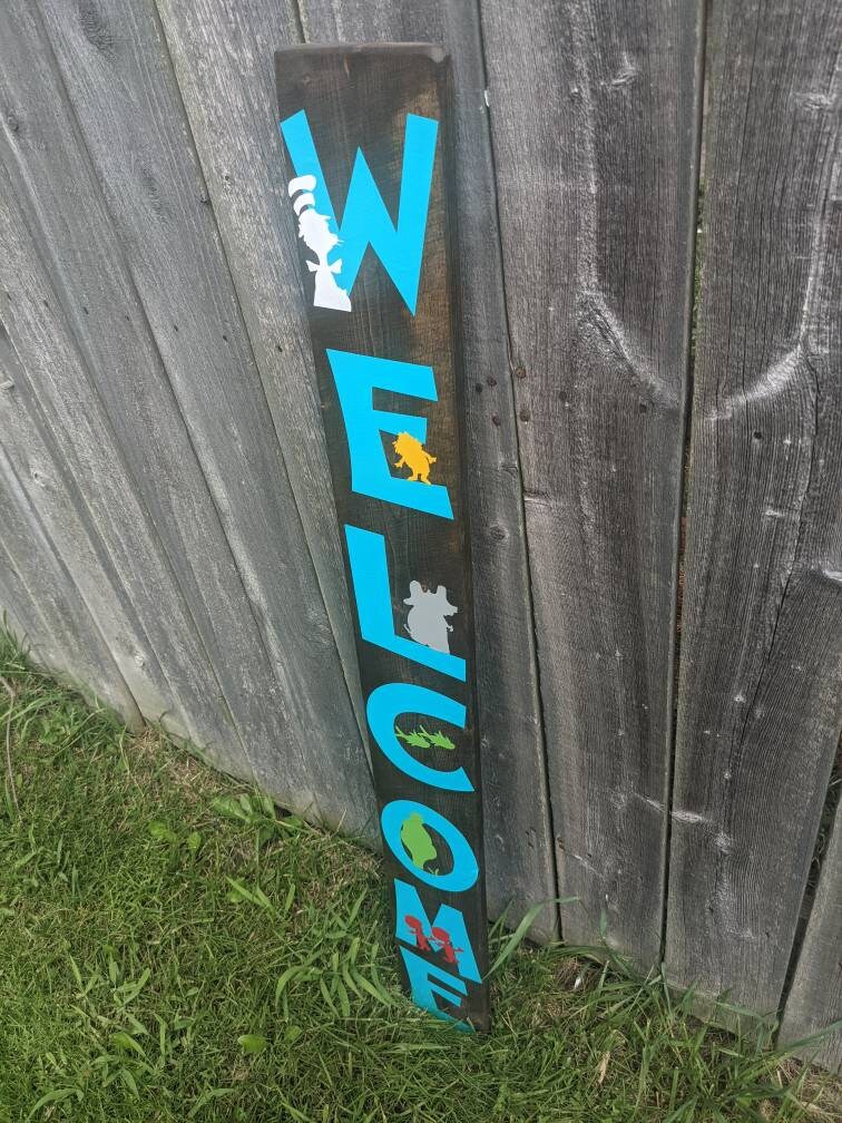 Dr Seuss / Porch Leaner/ Porch Decor/ 4ft Board/ Cat in the - Etsy