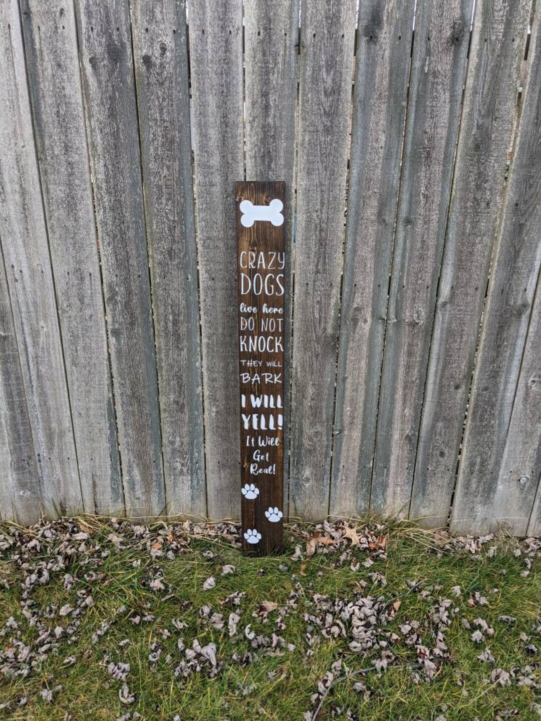 Crazy Dogs/ Porch Leaner/barking Dog Sign/porch Decor/ Pet Decor/ Dogs ...