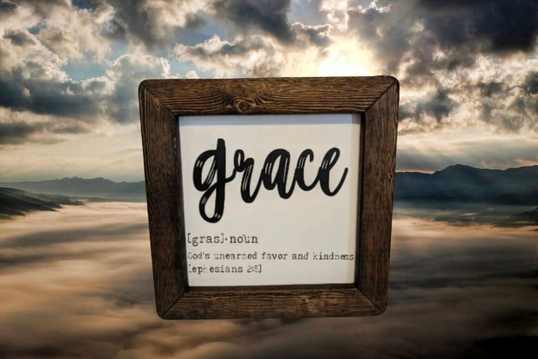 Grace, Definition of Grace, Farmhouse Sign, Baptism Gift, Christian ...