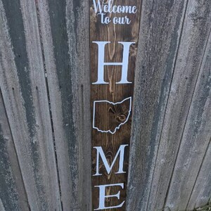 State Shape Sign/ohio State Porch Leaner/ Home Ohio/ Ohio Home/ Ohio ...