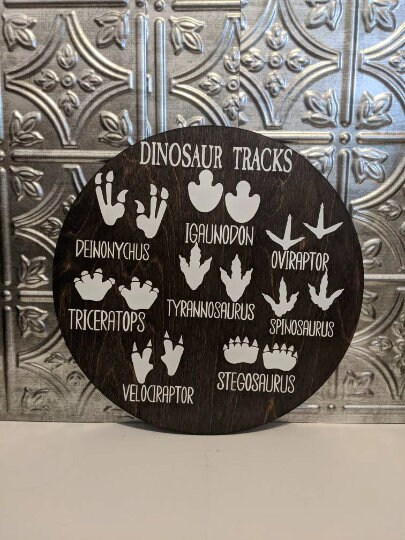 Dinosaur Tracks/ Dinosaur Tracks Sign /dino Decor/ Dinosaur Nursery ...