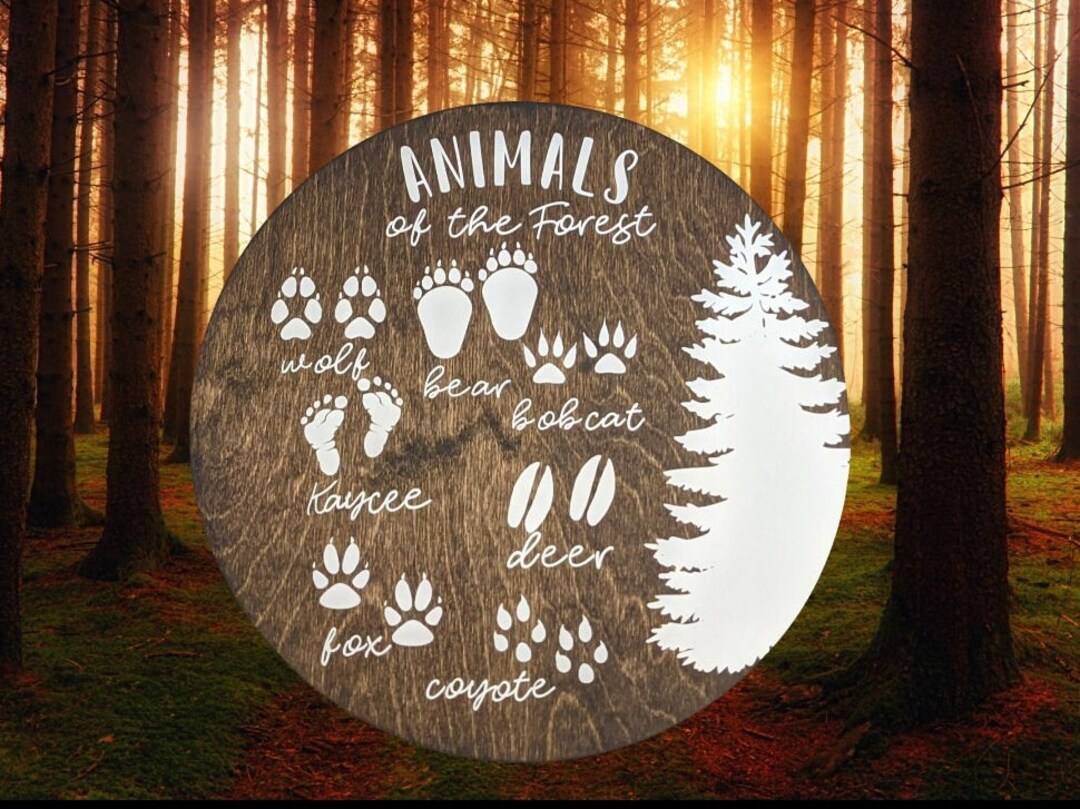 Personalized Animal Tracks of the Forest/personalized Animal Tracks ...