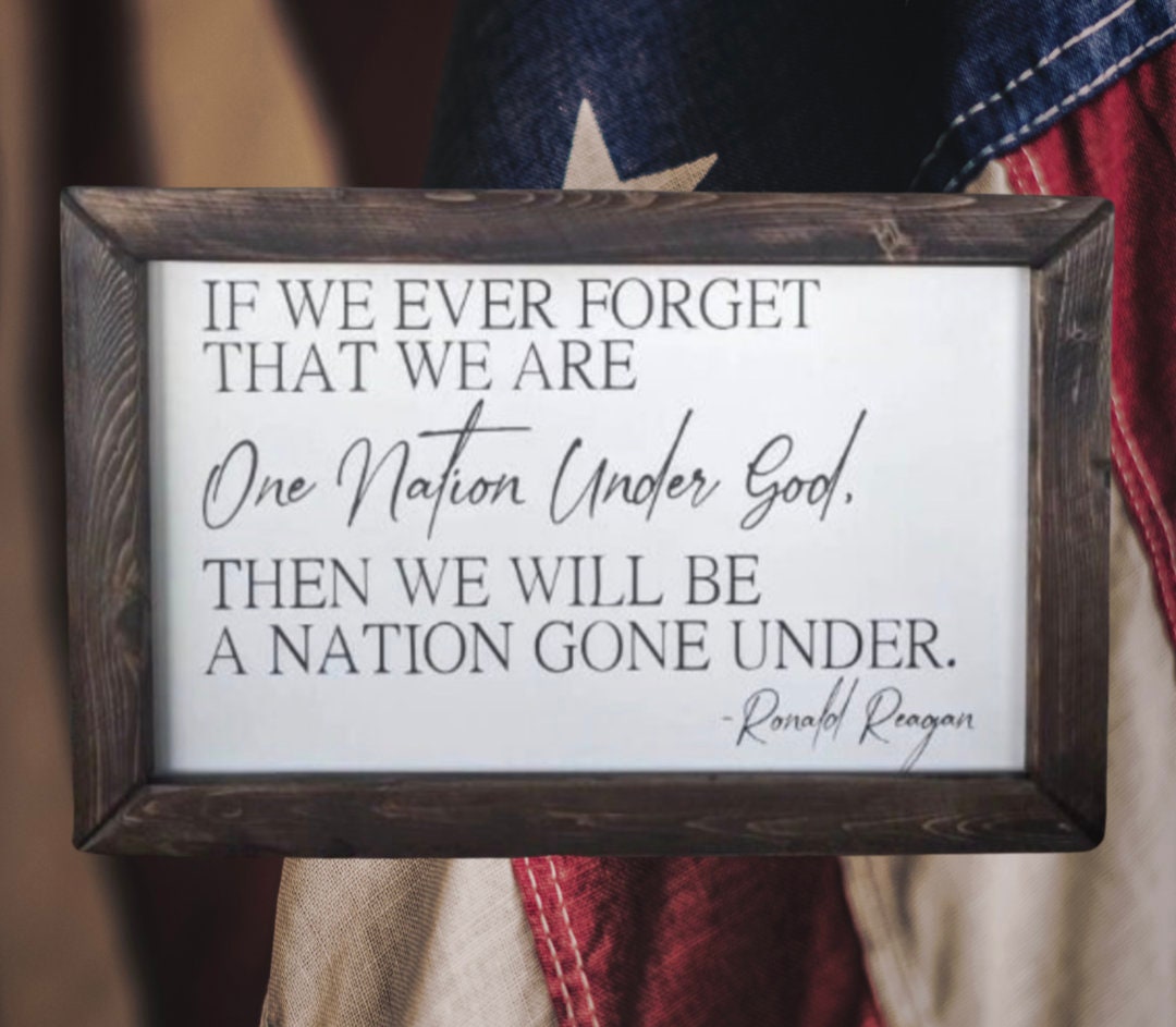 One Nation Under God/ Patriotic Decor /patriotic Sign/ Military Gift ...