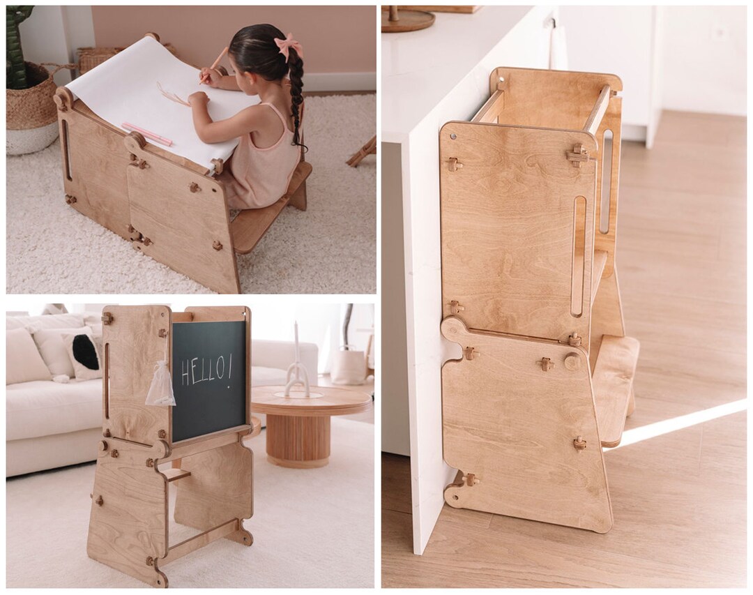 Montessori Learning Tower Kitchen Kids Tower Helper Stand - Etsy