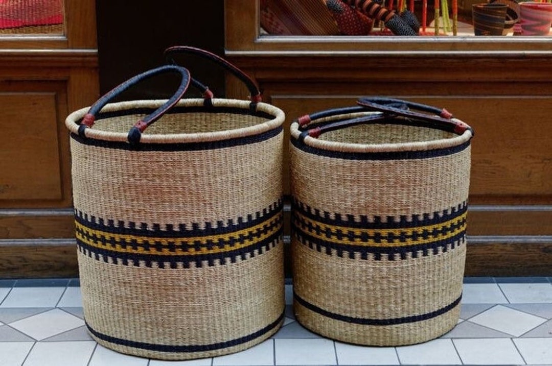 Extra Large Laundry Basket With Handle Handwoven Big Storage - Etsy