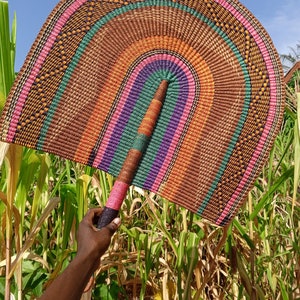 Big Woven Straw Hand Fan, Boho Fan Wall Hanging, Beautiful Decorative ...