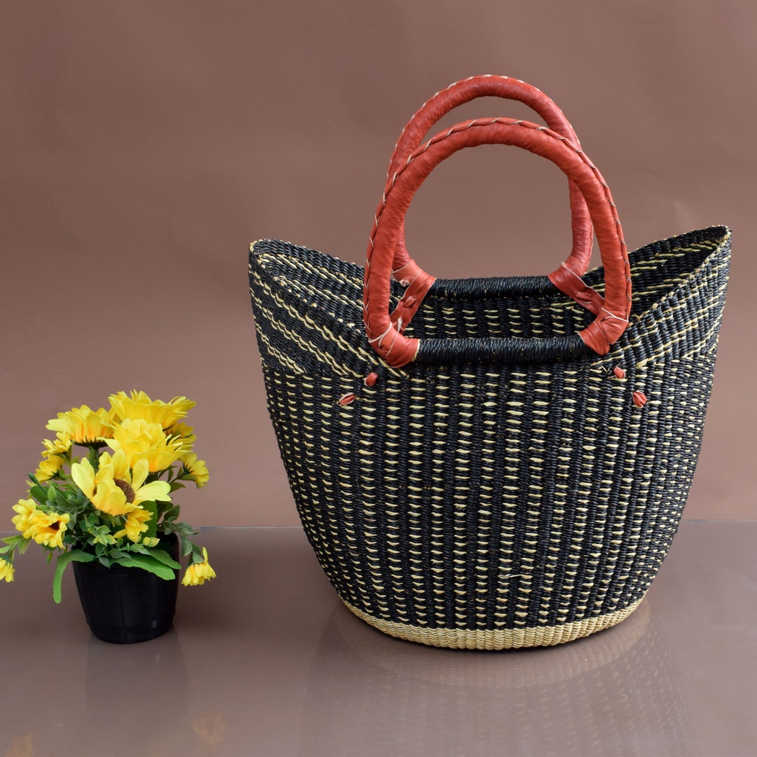 Grocery Shopping Basket| Farmers Market Basket| Cute Shopper Bag| Woven ...