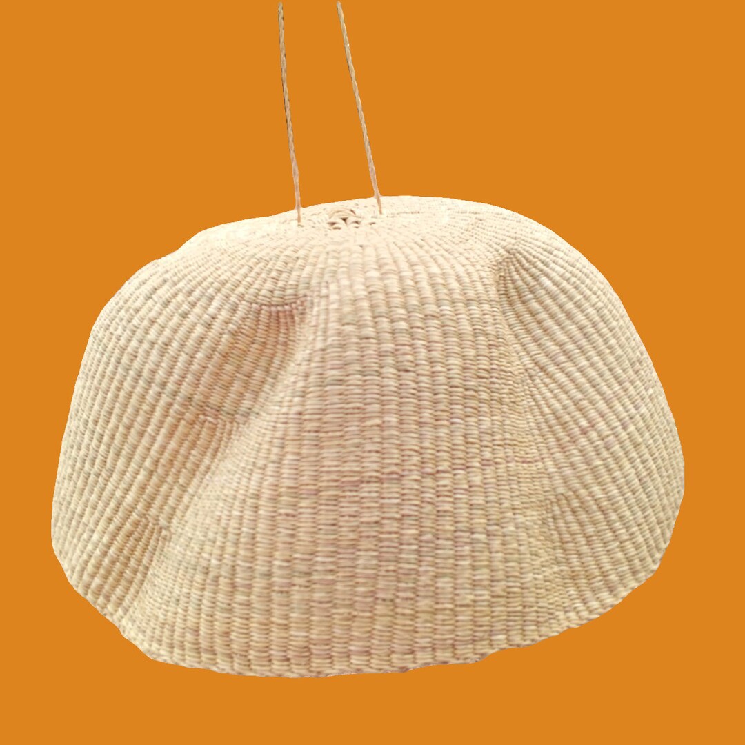 Woven Lampholder, Bolga Basket Chandelier, Hanging Light Lampshade ...