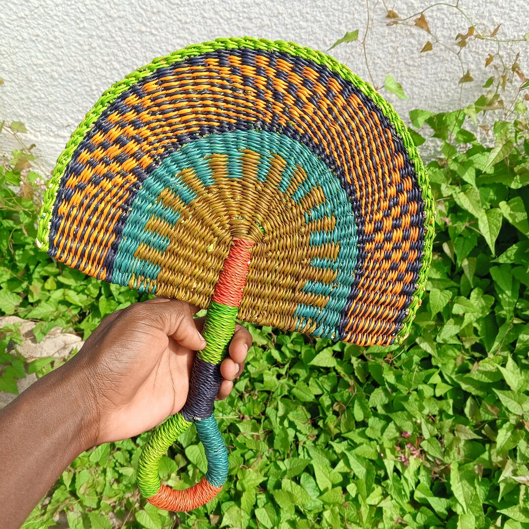 Mini Straw Hand Fan, Cute Woven Straw Hand Fan, Boho Fan Wall Hanging ...