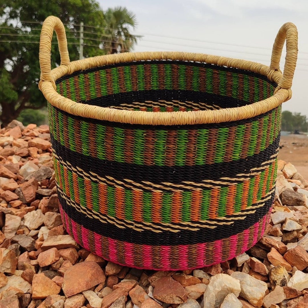 Handwoven Wicker Hamper Small Size Laundry Basket Bathroom - Etsy