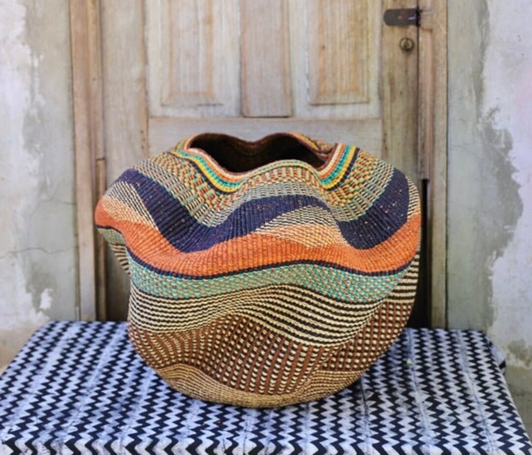 Rattan Flower Vase, Handwoven Art Basket, Straw Indoor Flower Pot ...