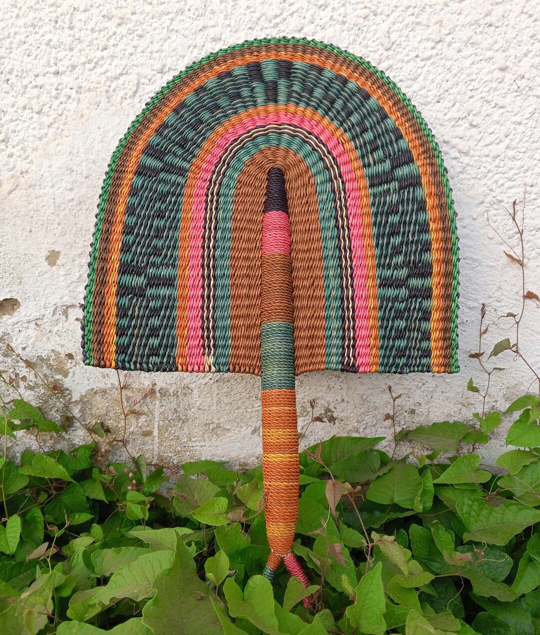 Wall Decor Fans, Bolga Straw Hand Fan, Wall Hanging Boho Fan, Beautiful ...
