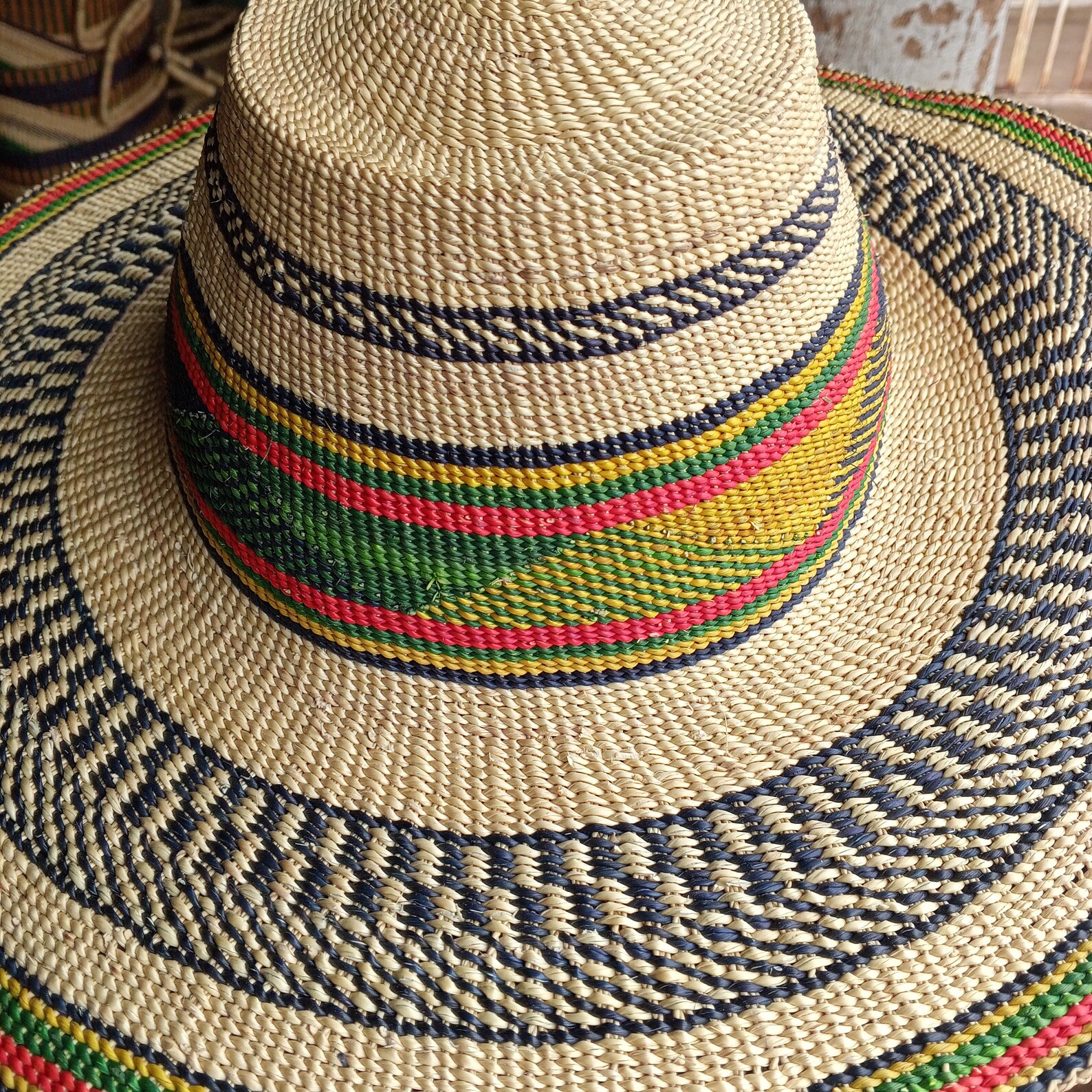Straw Hat With Wide Brim, Eco-friendly Summer Hat, Bolga Sun Hat ...