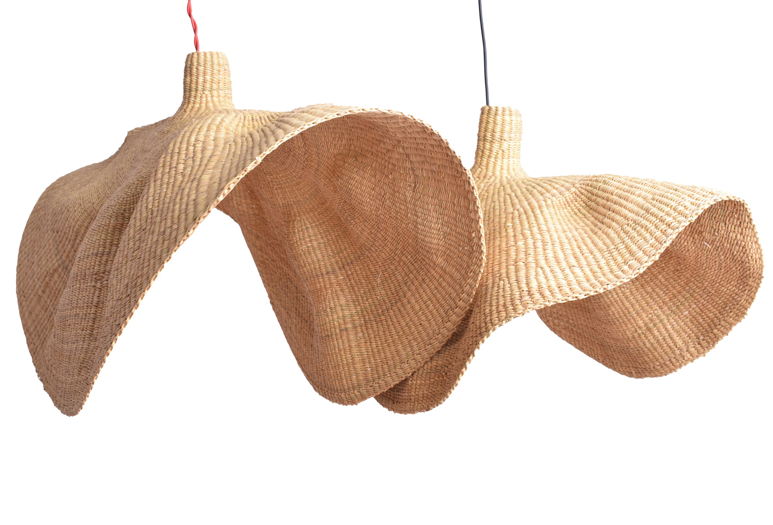 Handwoven "butterfly" Ceiling Light Holder, Bolga Basket Lampshade ...