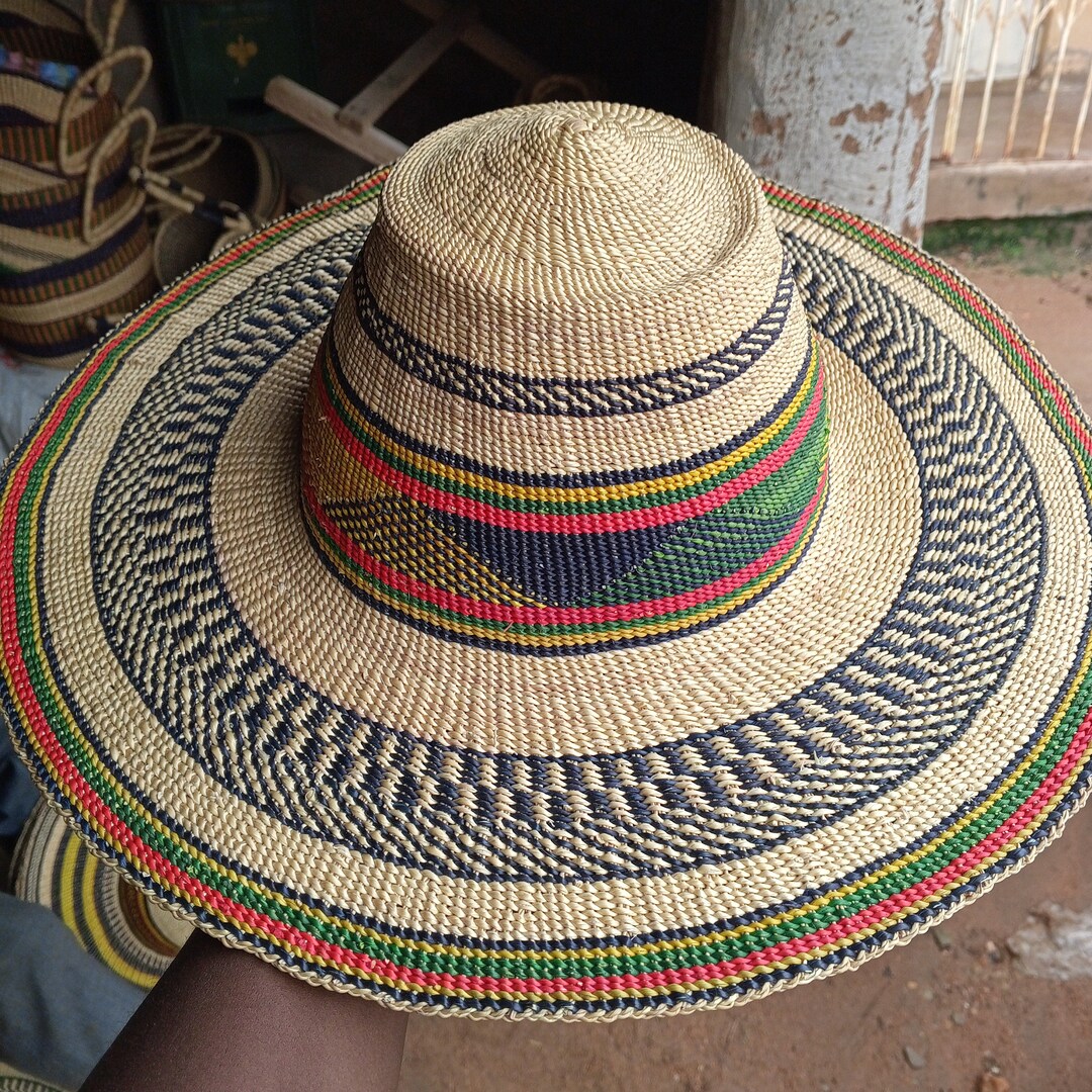 Straw Hat With Wide Brim, Eco-friendly Summer Hat, Bolga Sun Hat ...