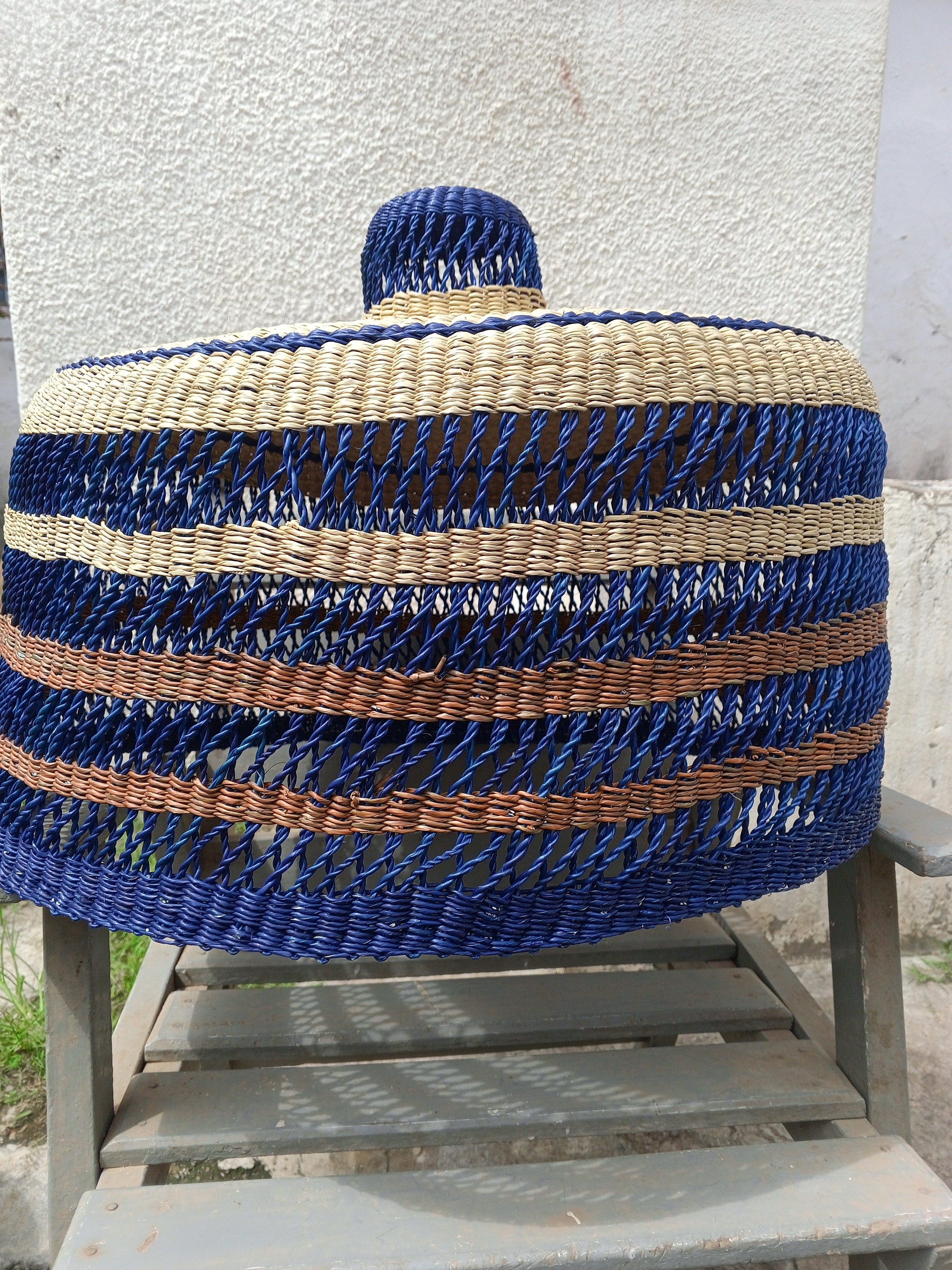 Rattan Made Chandelier Wide Straw Made Lampshade Ceiling Light ...