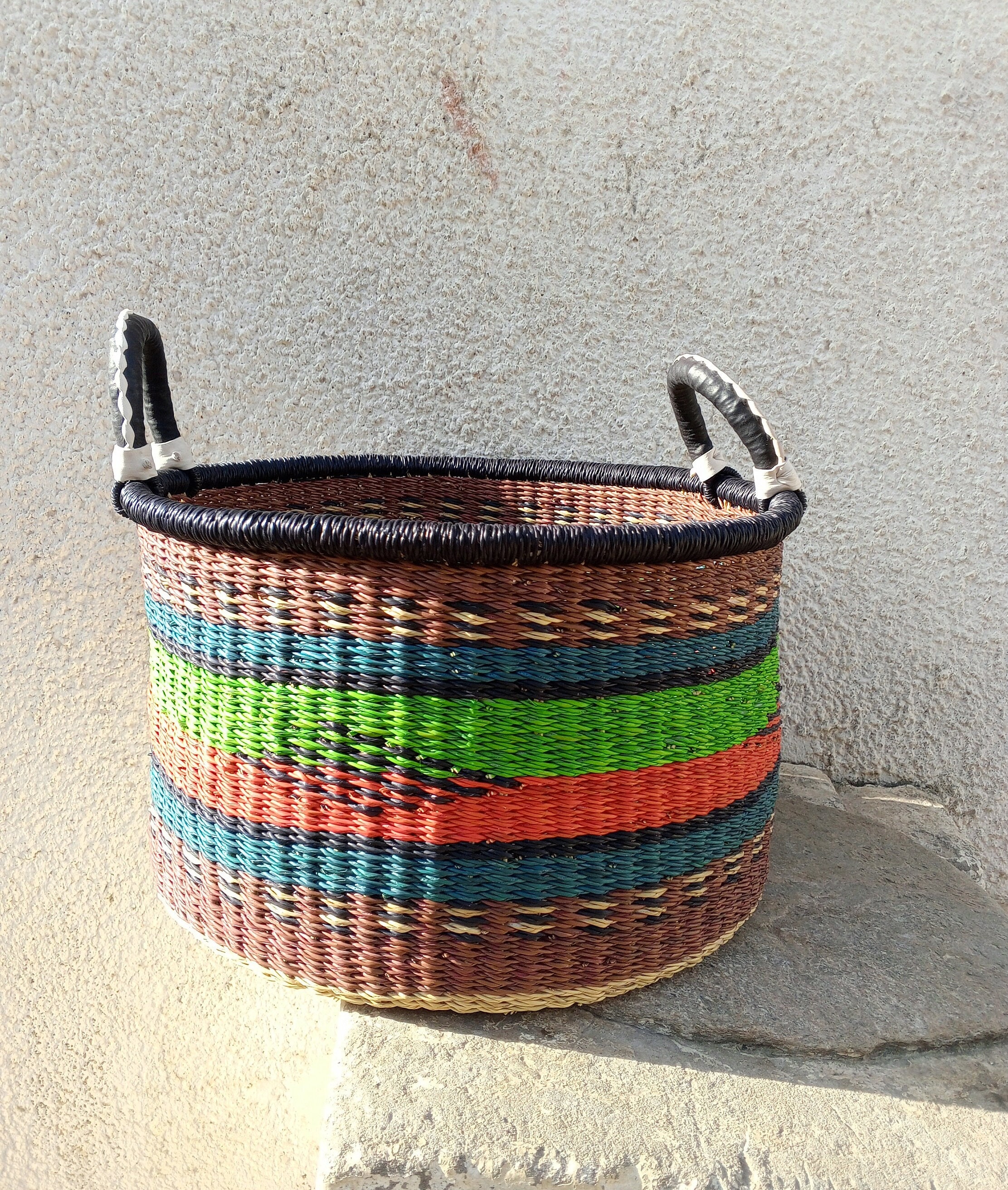 Handwoven Laundry Basket, Short Wicker Clothes Basket, Mini Laundry ...
