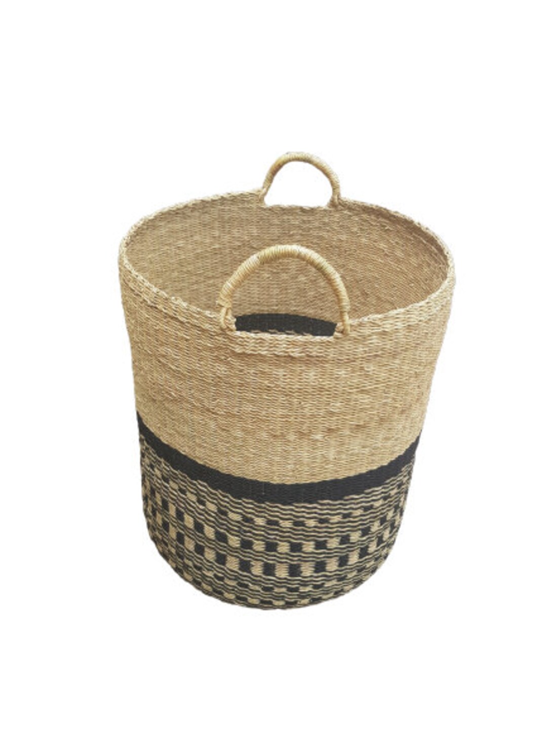 Straw Laundry Basket Without Lid, Big Floor Storage Basket, Handwoven ...