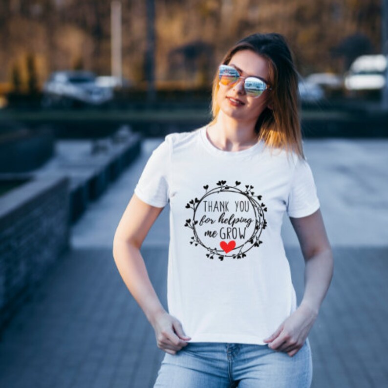 Gracias Por Ayudarme a Crecer SVG Thanks for Helping Me Grow Archivos De Silueta, Descargar ...