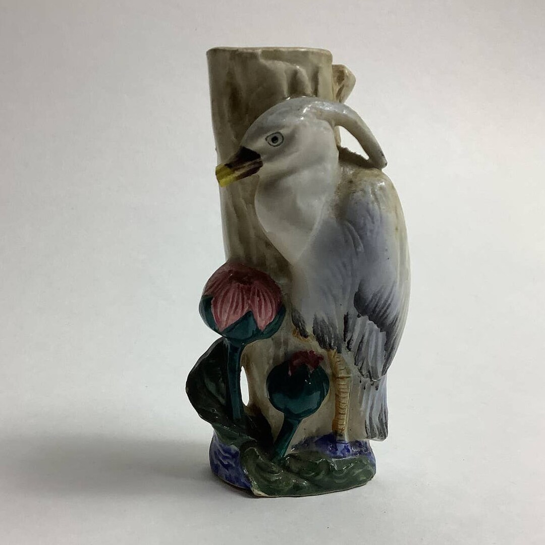 Vintage Porcelain Bird Figurine on Branch With Flower - Etsy